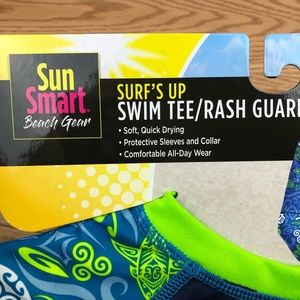 SUN SMART BEACH GEAR | Swim | Sun Smart Swim Tee Rash Guard Top For Boy ...